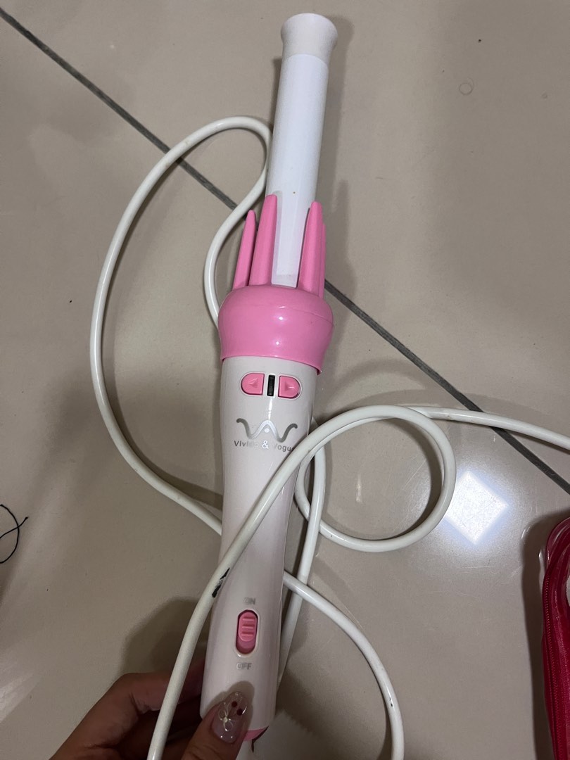 Pink Hair Curler automatic iron, Beauty & Personal Care, Hair on Carousell