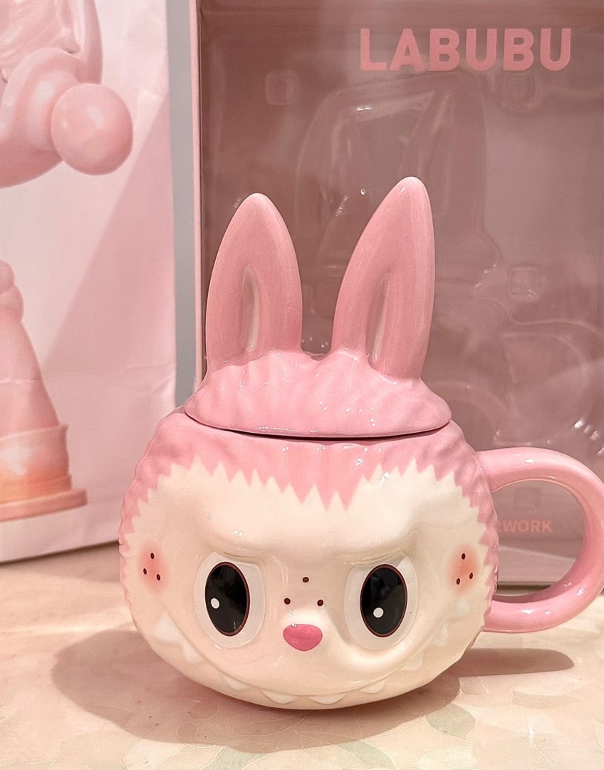Pink Labubu Mug, Hobbies & Toys, Toys & Games on Carousell