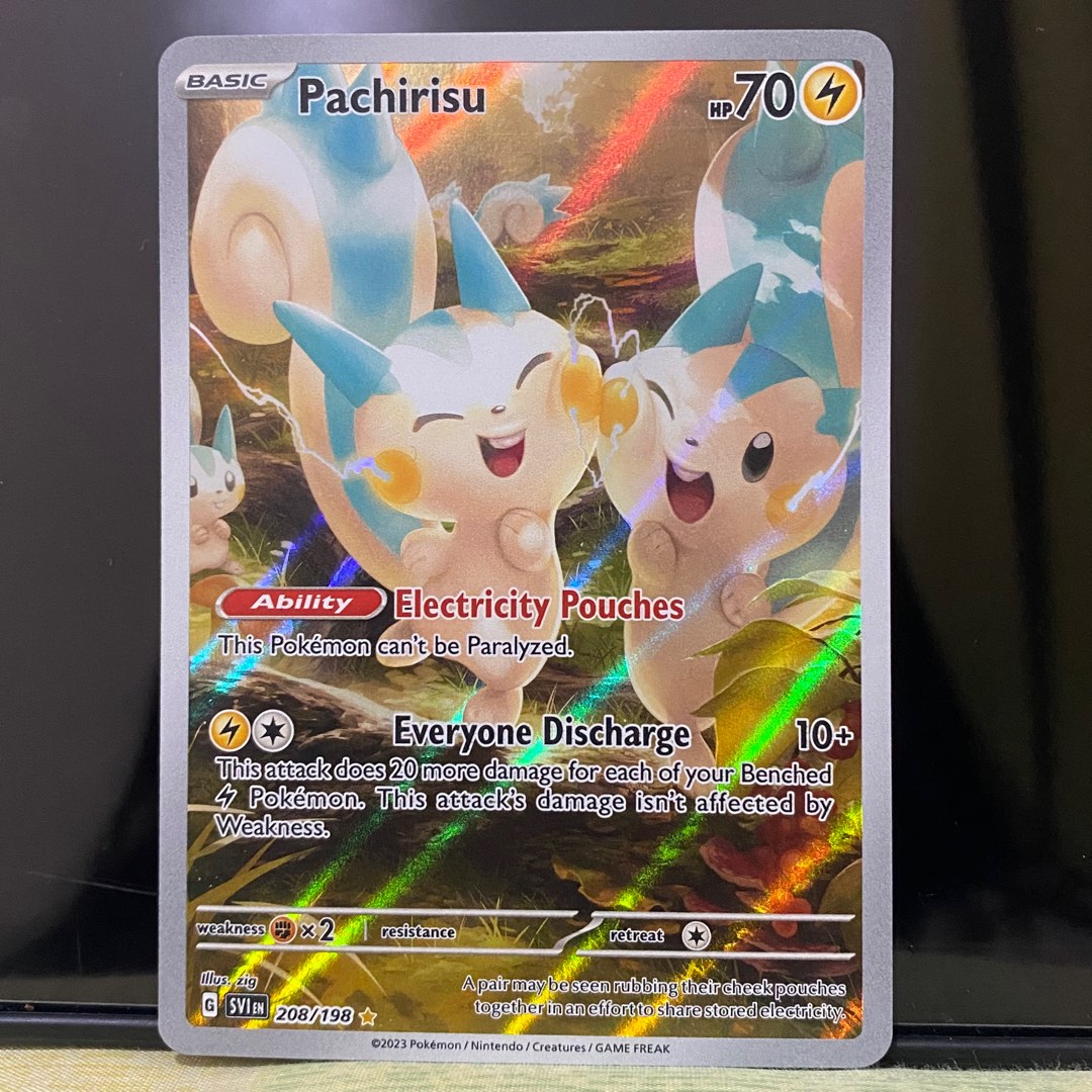Pokemon - Pachirisu Card, Hobbies & Toys, Toys & Games on Carousell