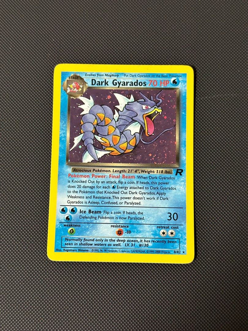 Pokemon Team Rocket Dark Gyarados holo, Hobbies & Toys, Toys & Games on Carousell