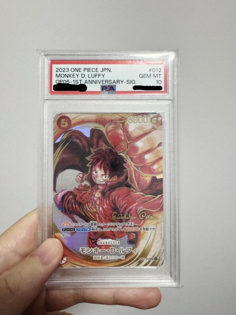 PSA 10 Luffy Oda Sig One Piece Card Game OPTCG Signed, Hobbies & Toys ...