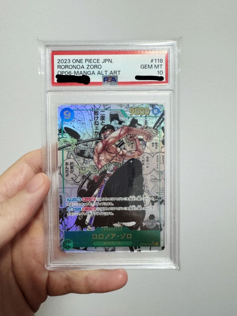 PSA 10 Zoro Manga Art Rare One Piece Card Game OPTCG, Hobbies & Toys ...