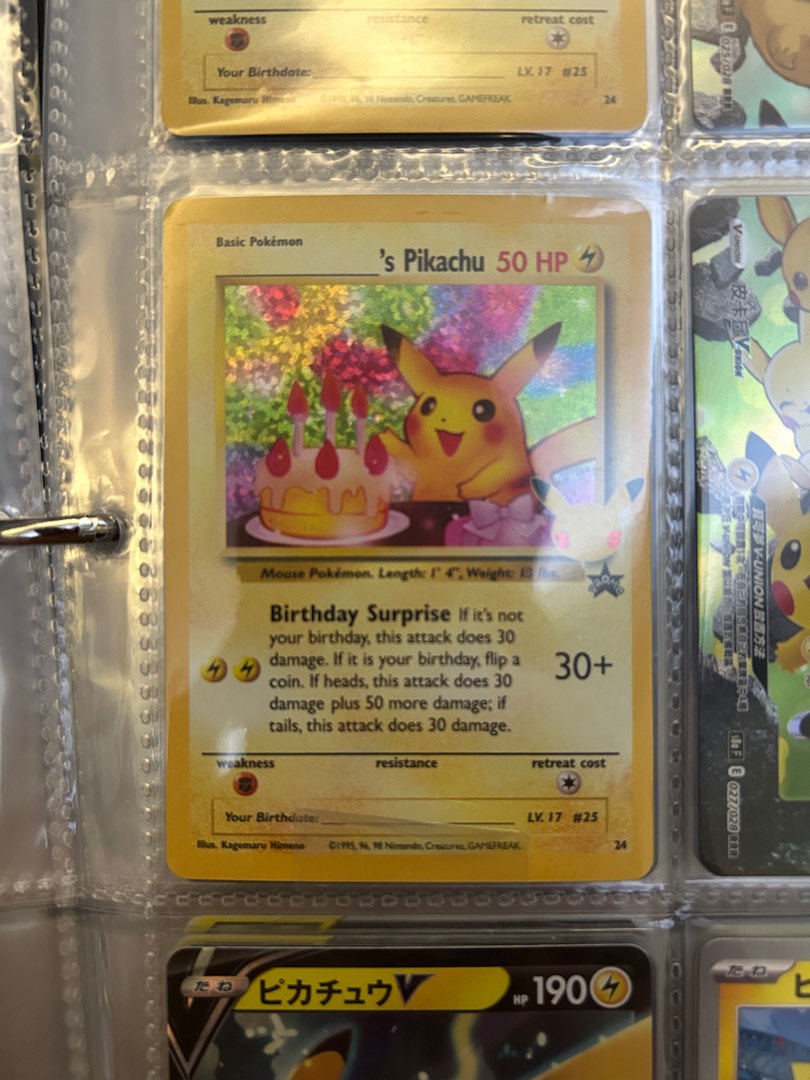 [收藏卡]PTCG 寶可夢 25周年 生日比卡超 皮卡丘 閃咭 舊卡 NM Pokemon Trading Card Game 25th Anniversary ___________’s ...