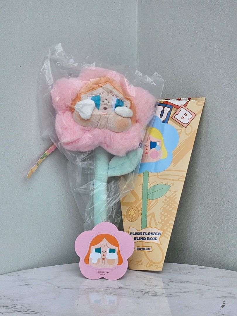 Ready popmart cry baby sad club series plus flower SAKURA PINK, Toys ...