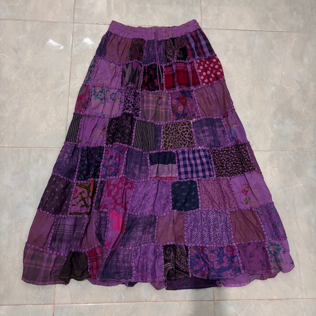 🍊rok/skirt patchwork, rare item, SKIRT patchwork, y2k, rok vintage, 90 ...