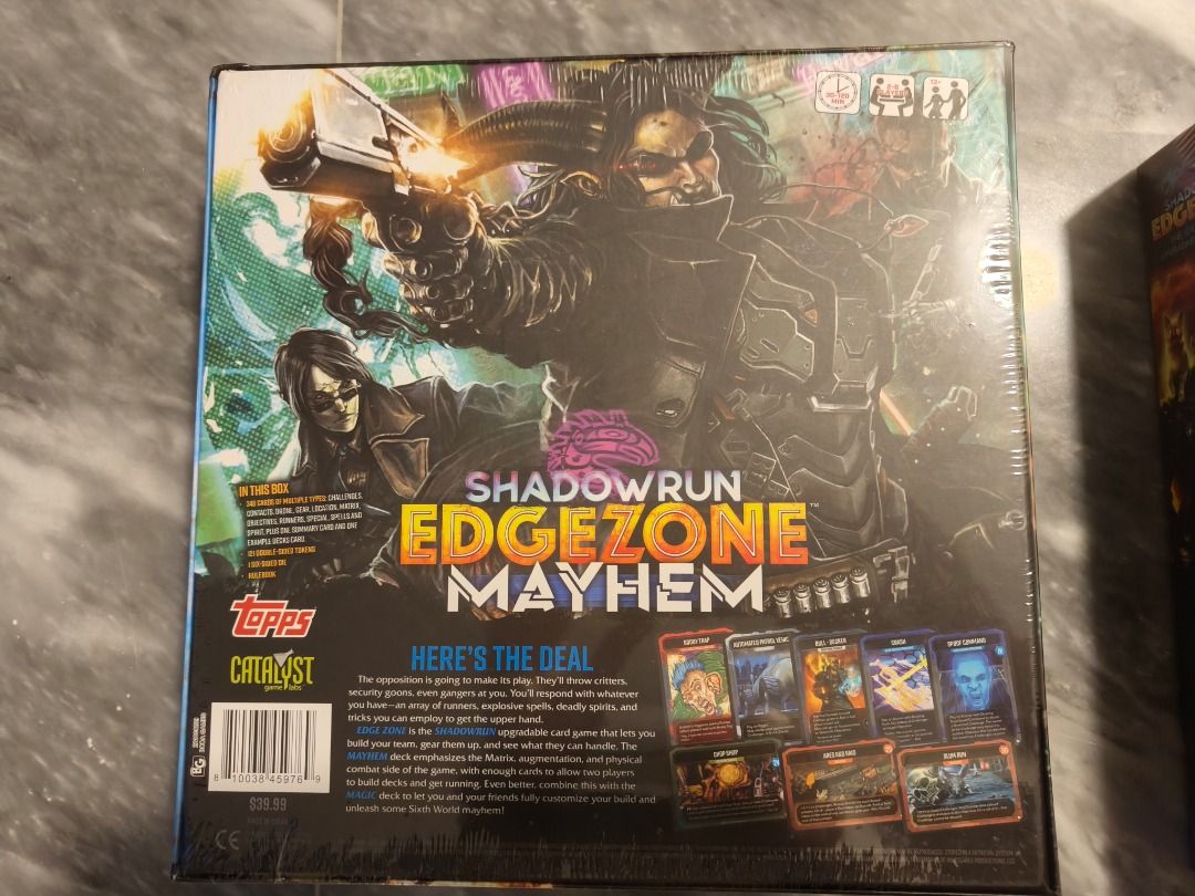 Shadowrun Edge Zone Board/Card Game (Mayhem & Magic box) * new and ...