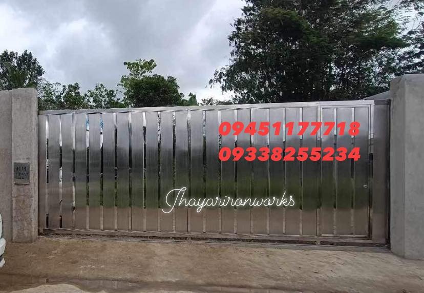 STAINLESS SLIDING GATE with SERVICE DOOR, Furniture & Home Living ...