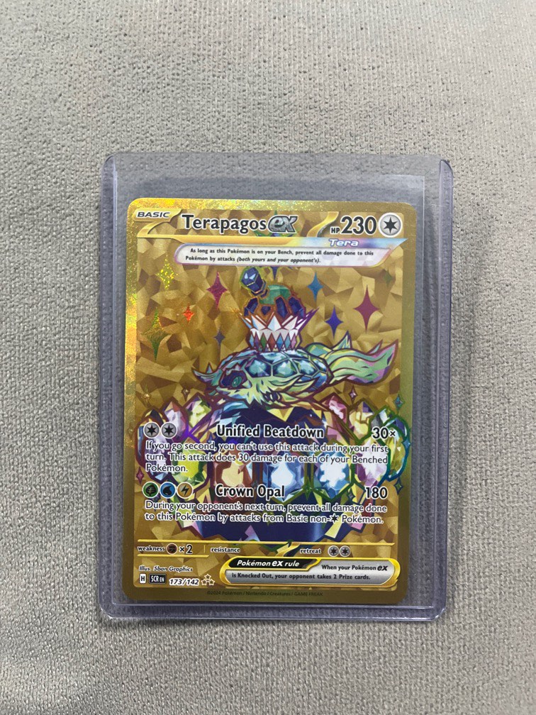 terapagos ex #173/142 stellar crown gold, Hobbies & Toys, Toys & Games ...