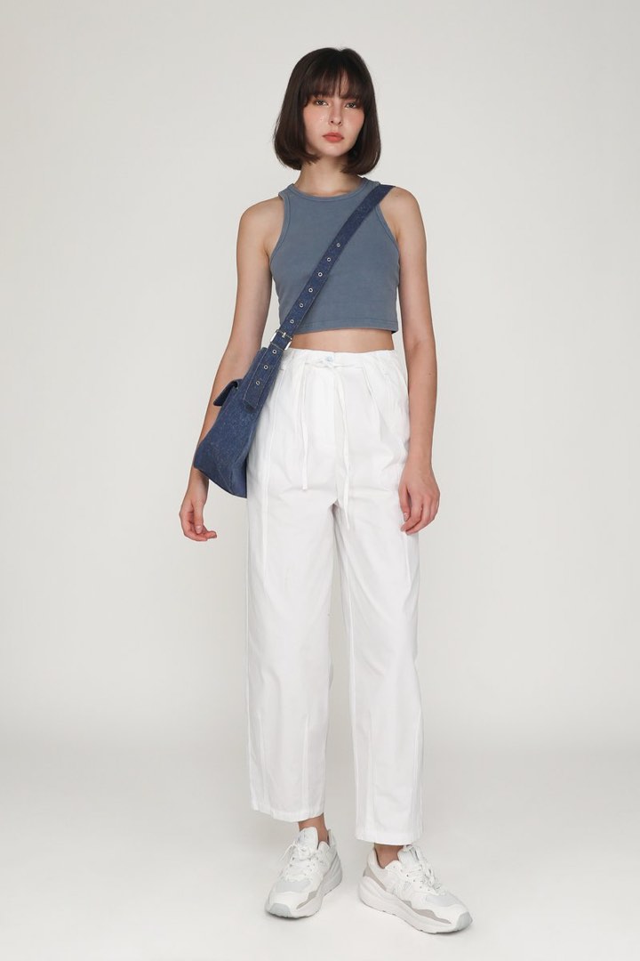 The Tinsel Rack Gaye Drawstring Parachute Pants (White) Limited Edition ...