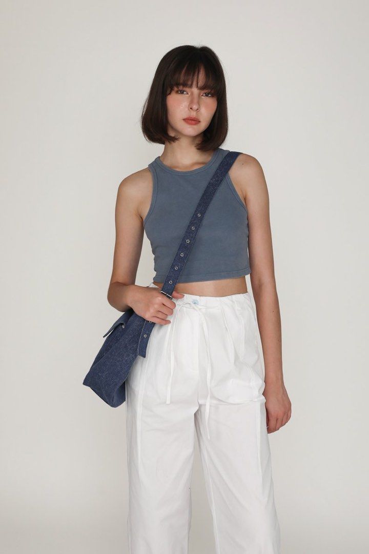 The Tinsel Rack Gaye Drawstring Parachute Pants (White) Limited Edition ...