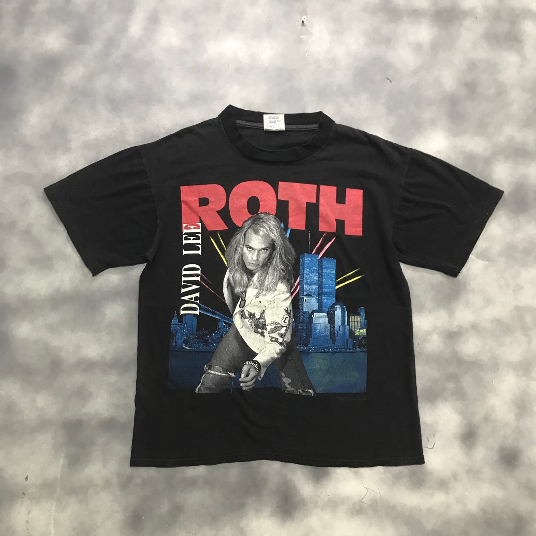 Vintage David Lee Roth Van Halen Lead singer Tshirt, Men's Fashion ...