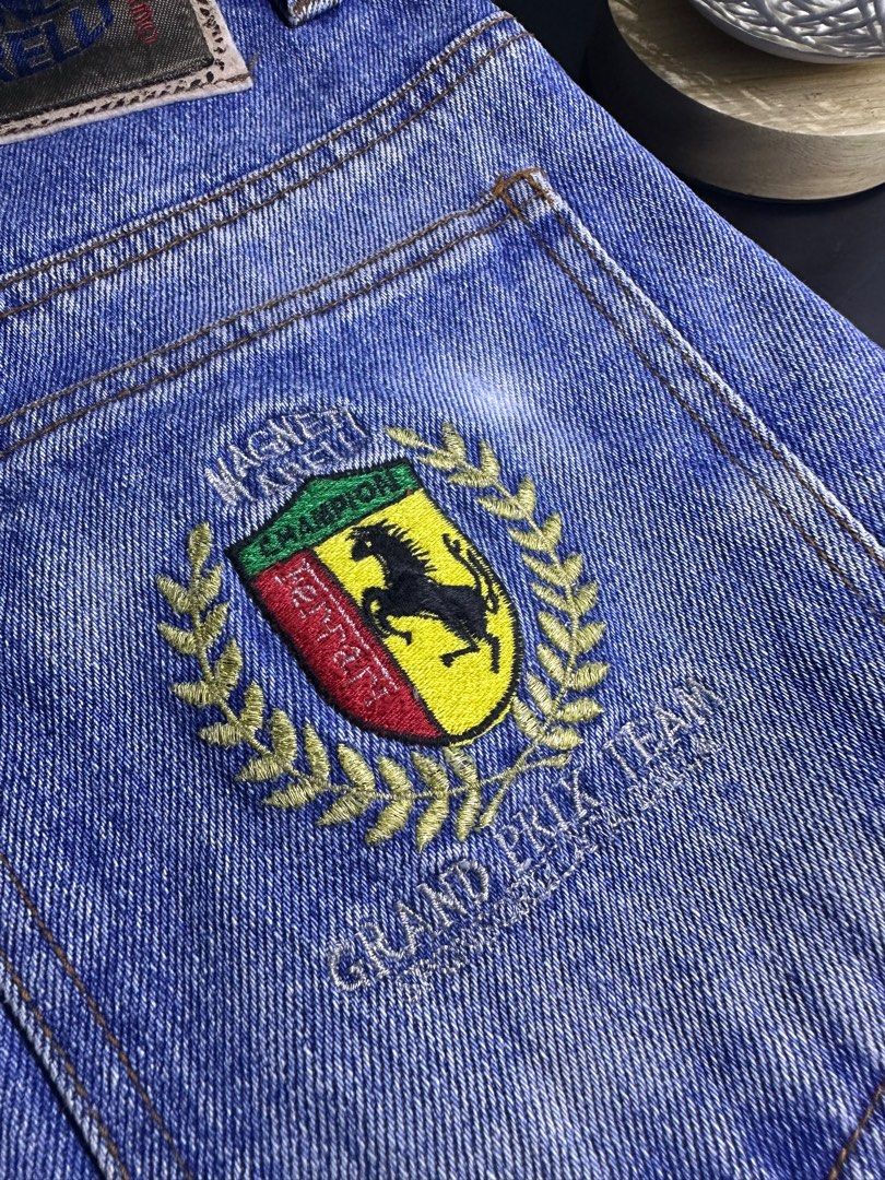 VINTAGE LUXURY F1 RACING FERRARI MAGNETI MARELLI DENIM JEANS, Men's ...