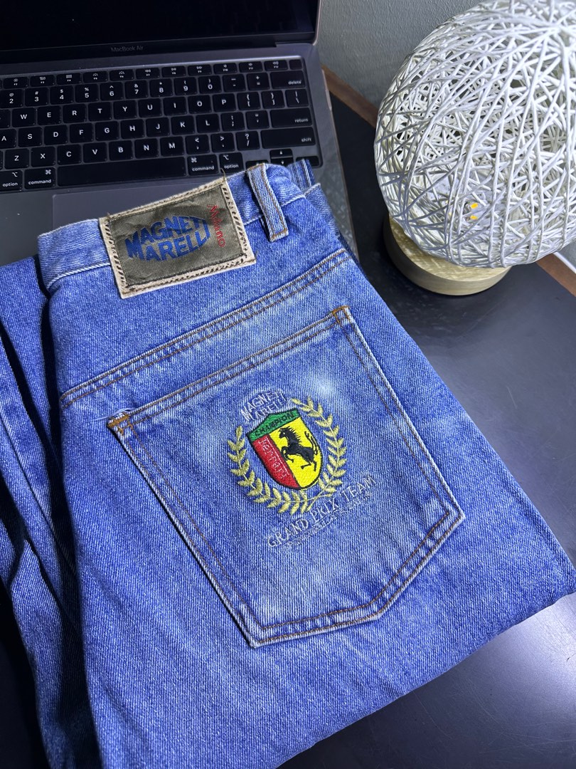 VINTAGE LUXURY F1 RACING FERRARI MAGNETI MARELLI DENIM JEANS, Men's ...