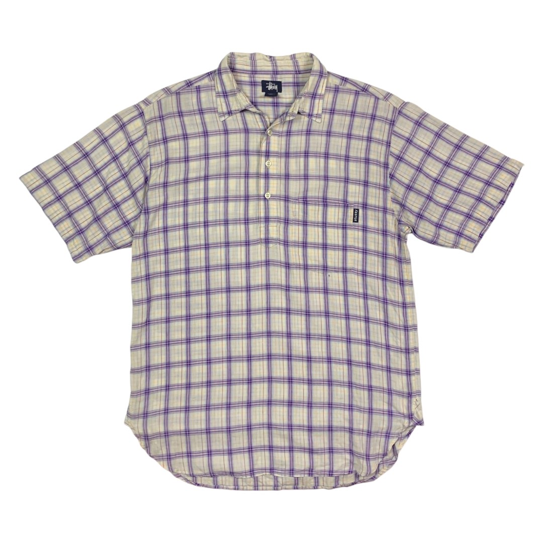 Vintage Stussy Half Button Polo Short Sleeves, Men's Fashion, Tops ...