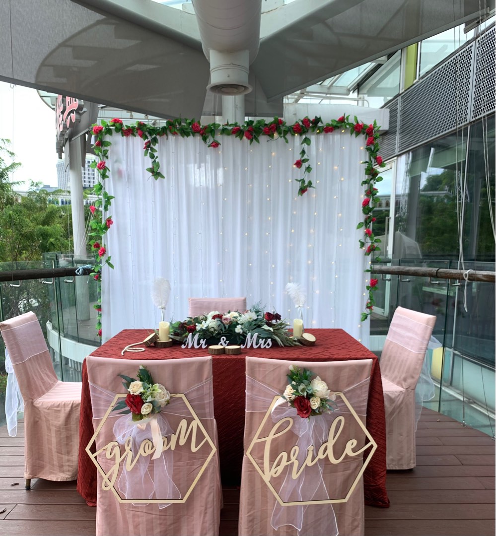 Wedding Solemnization Table Styling Decorations on Carousell