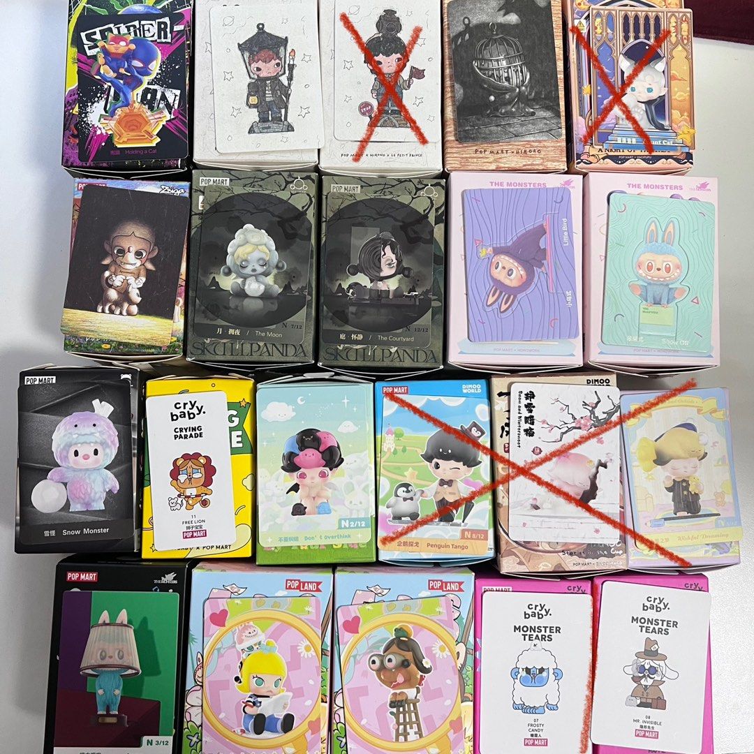 wts popmart labubu dimoo crybaby pucky cherry lamp little prince ...