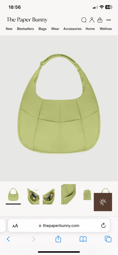 (WTT) PAPER BUNNY PUFFER SWING CARRYALL IN PEAR, Women's Fashion, Bags & Wallets, Shoulder Bags ...