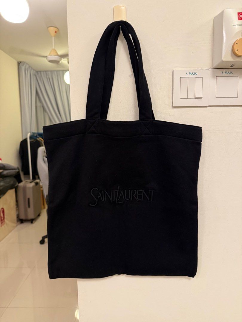 YSL Saint Laurent Totebag in Fleece - Black Original, Luxury, Bags ...