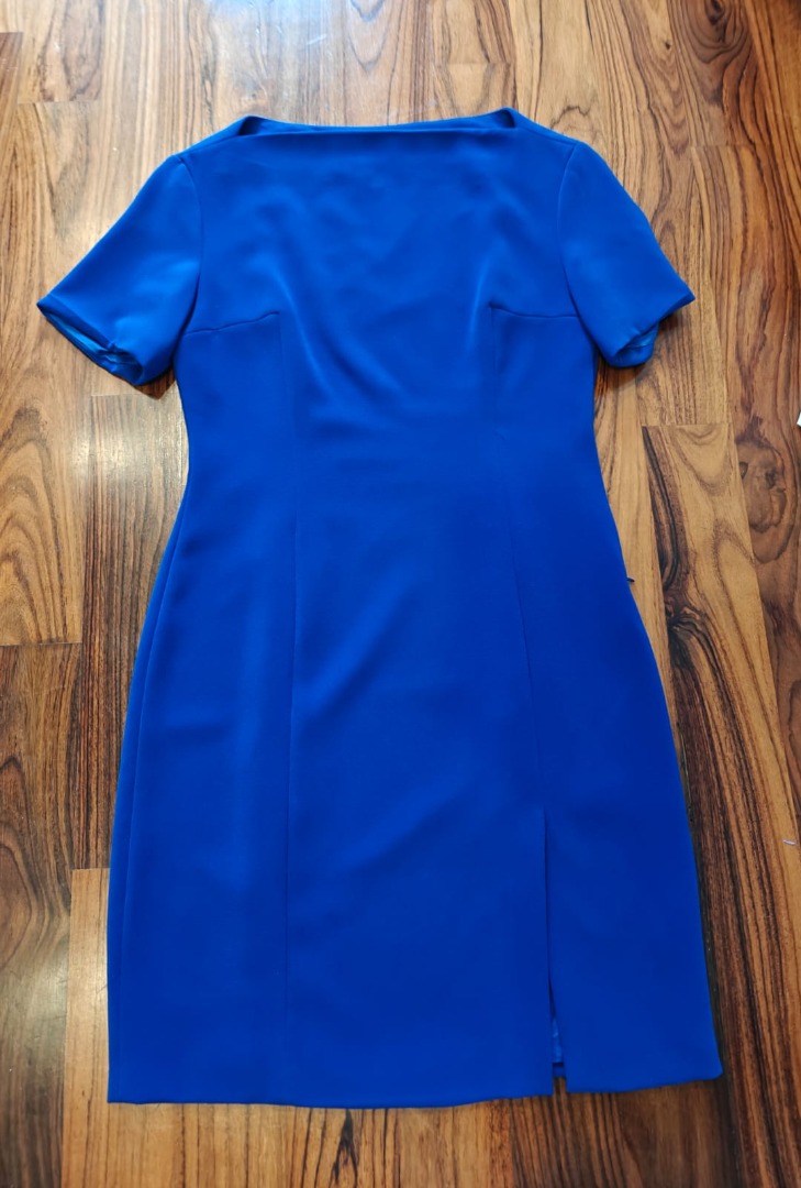 Zara boat-neck Blue Dress for $12, Women's Fashion, Dresses & Sets ...
