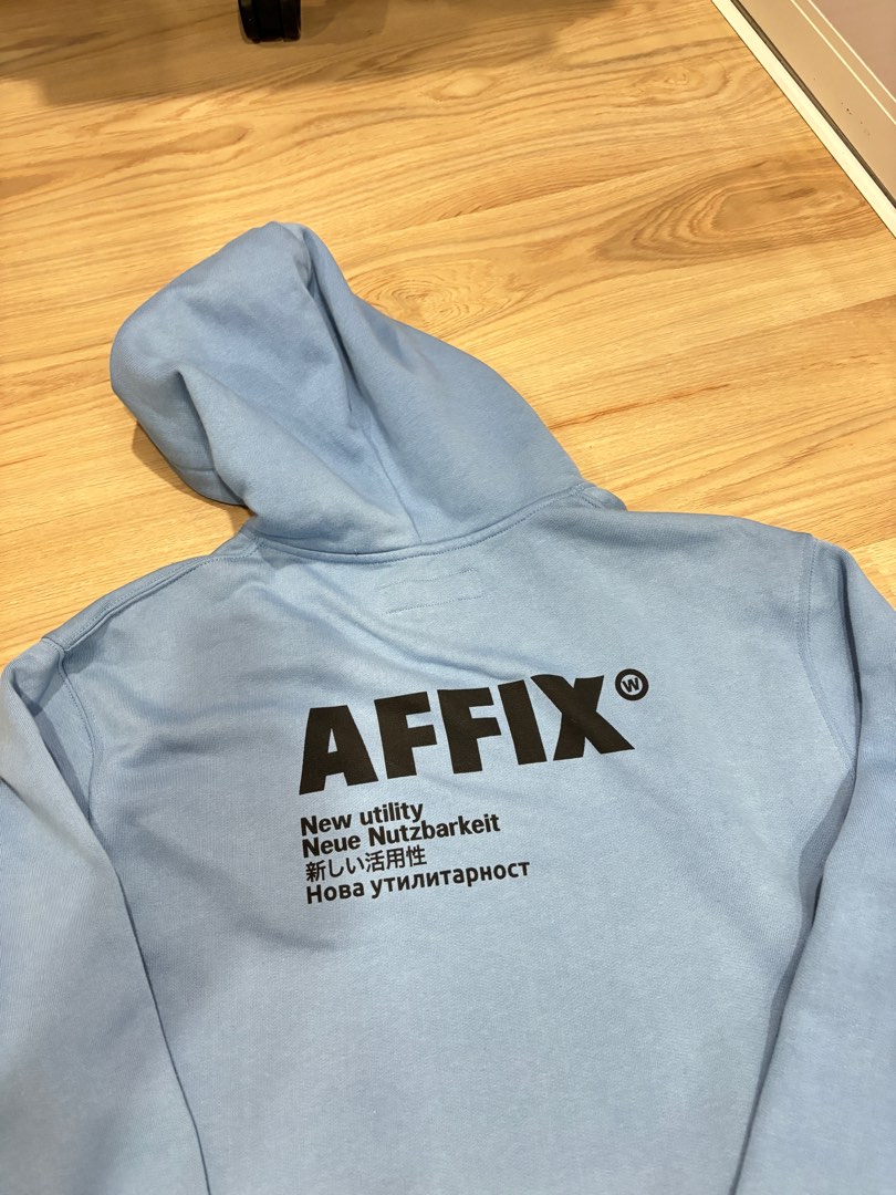 (100% AUTHENTIC) AFFIX WRKS Sky blue hoodie, Men's Fashion, Tops & Sets, Hoodies on Carousell