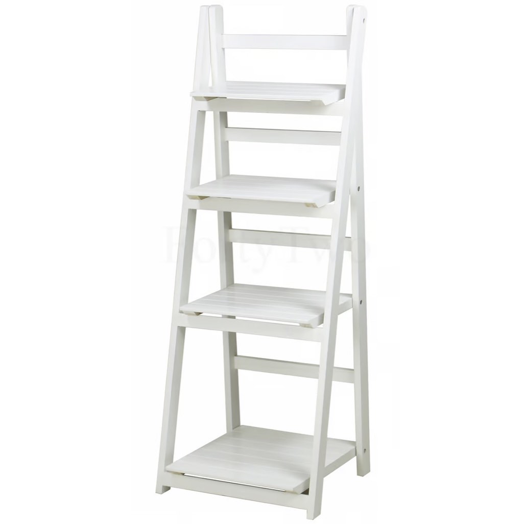 4 Tiered White Planter / Display Shelf / Bookcase , Furniture & Home ...
