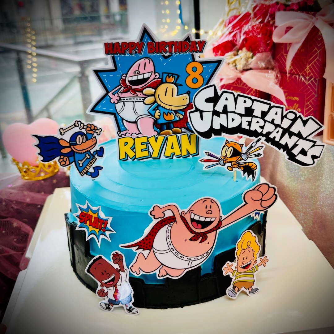 6 inch captain underpants and dogman birthday cake, Food & Drinks ...