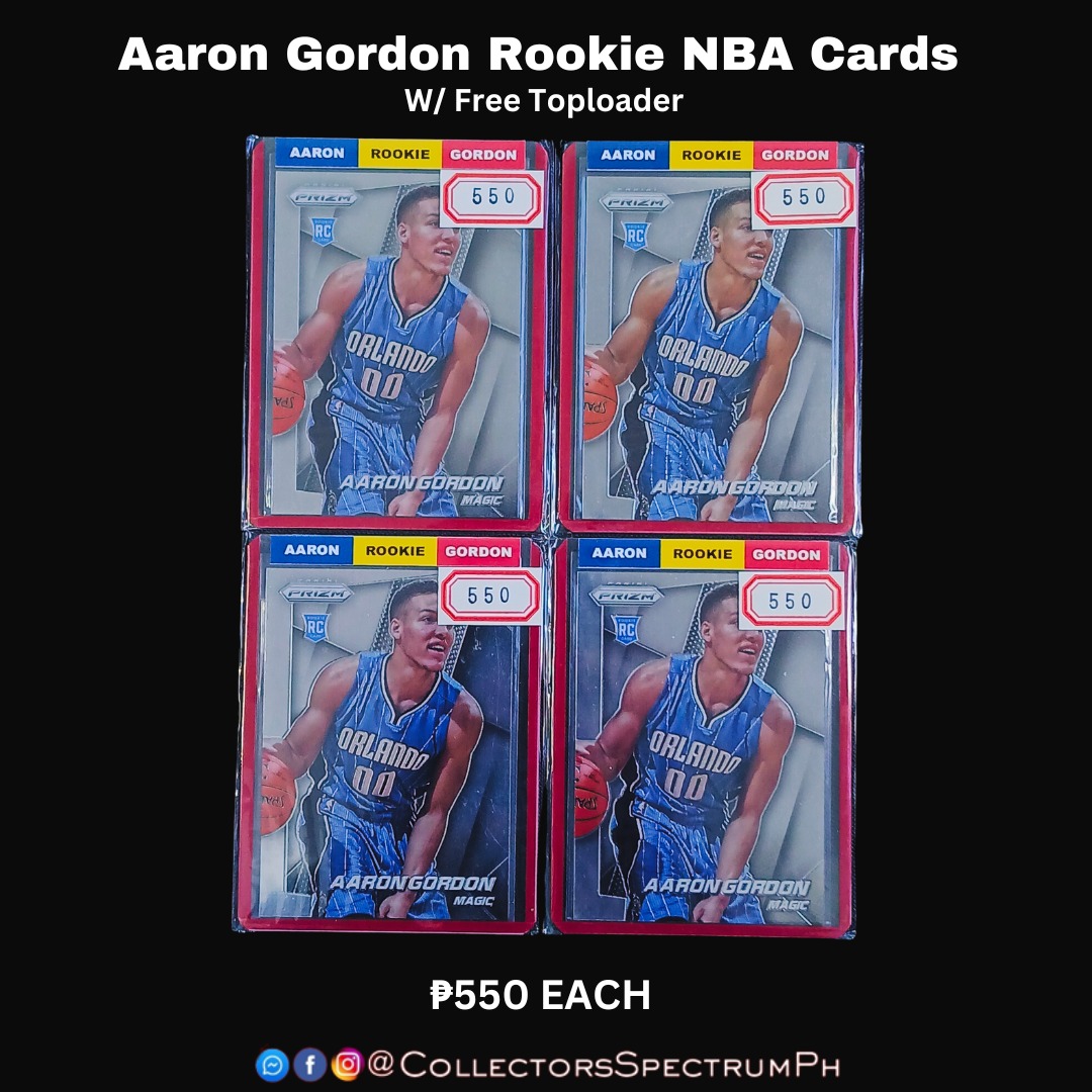 Aaron Gordon Rookie Prizm NBA Cards with Free Toploader, Hobbies & Toys ...