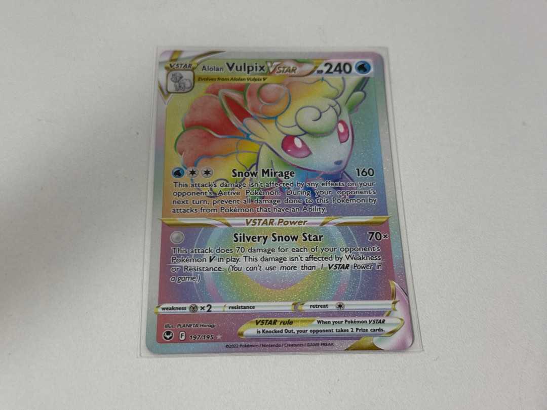 Alolan Vulpix Vstar #197, Hobbies & Toys, Toys & Games on Carousell