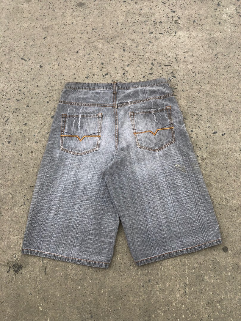 Attitude y2k style long jorts, Men's Fashion, Bottoms, Shorts on Carousell