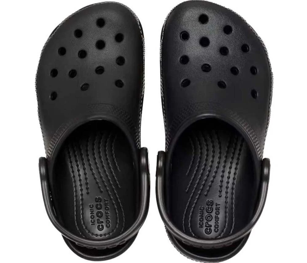 Authentic Crocs Iconic Comfort Black J3, Women's Fashion, Footwear ...