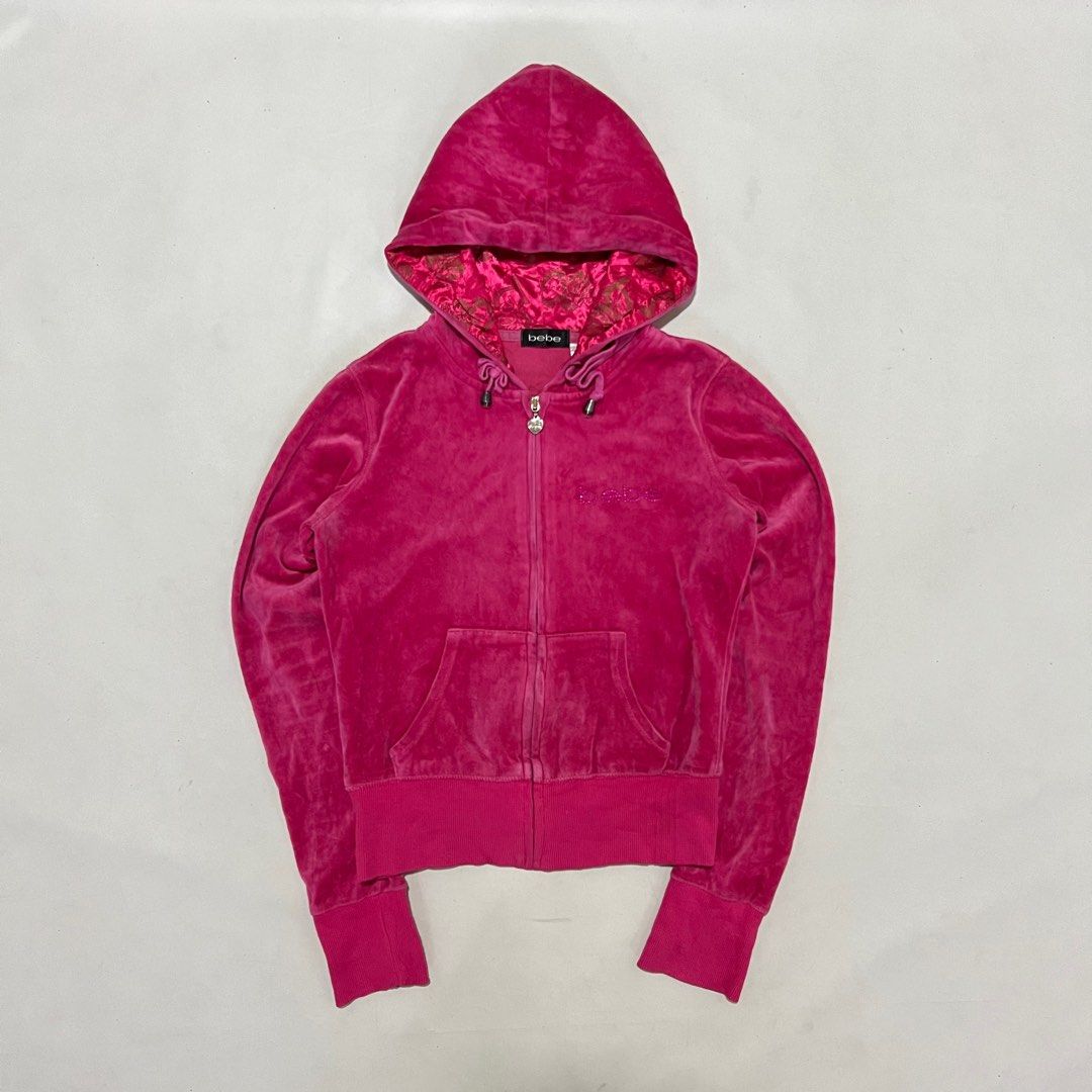 bebe los angeles miami san francisco las vegas hot pink velvet velour ...