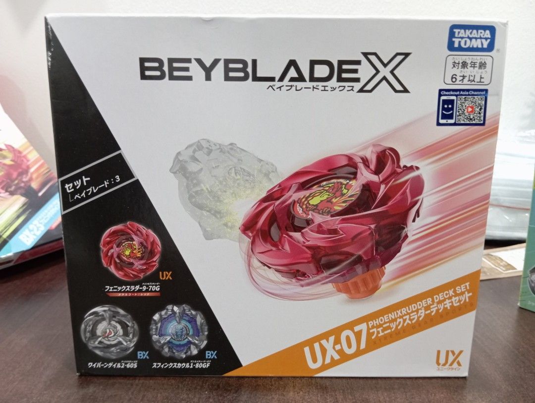 Beyblade X UX-07 Phoenix Rudder Deck Set Takara Tomy., Hobbies & Toys ...
