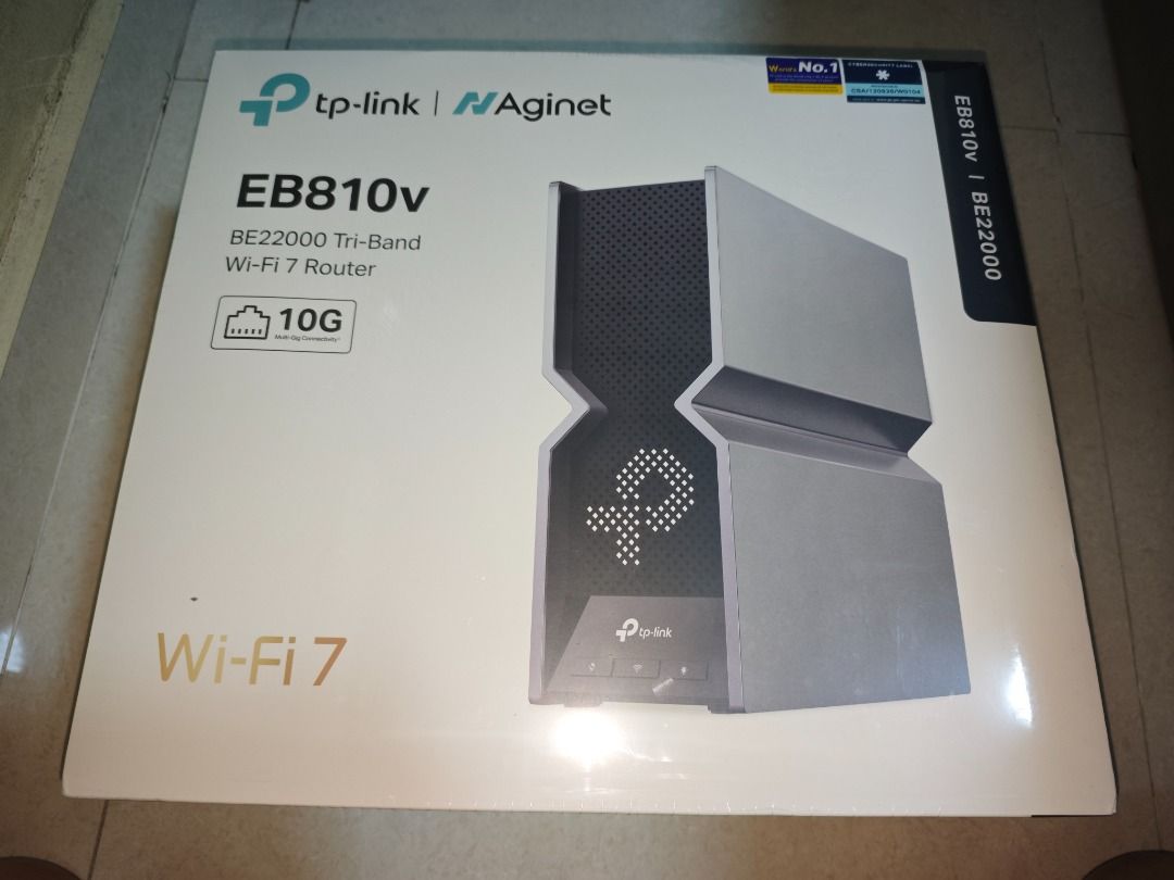 (BRAND NEW) TP Link EB810v BE22000 Tri-Band Wi-Fi 7 Router 10G ...