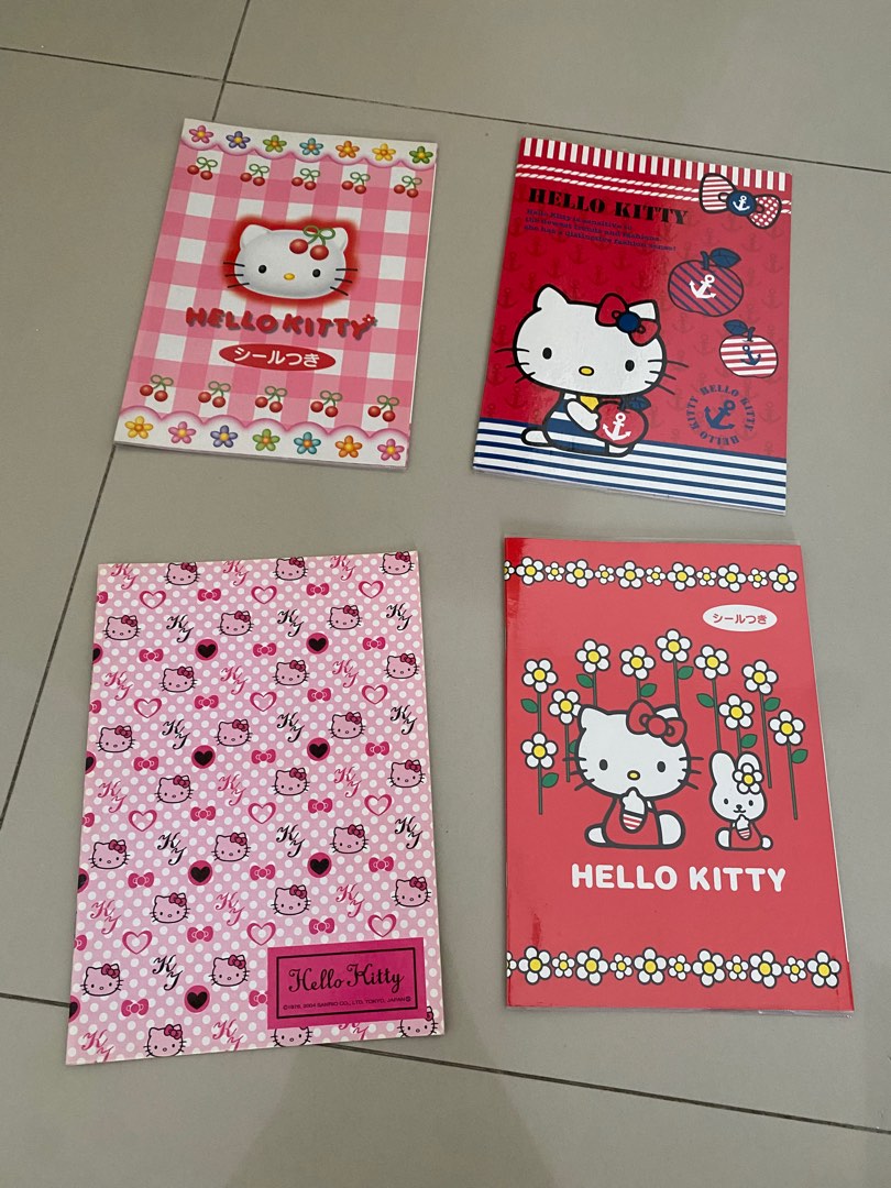 buku tulis baru hello kitty 4 biji asli jepang, Buku & Alat Tulis, Buku ...