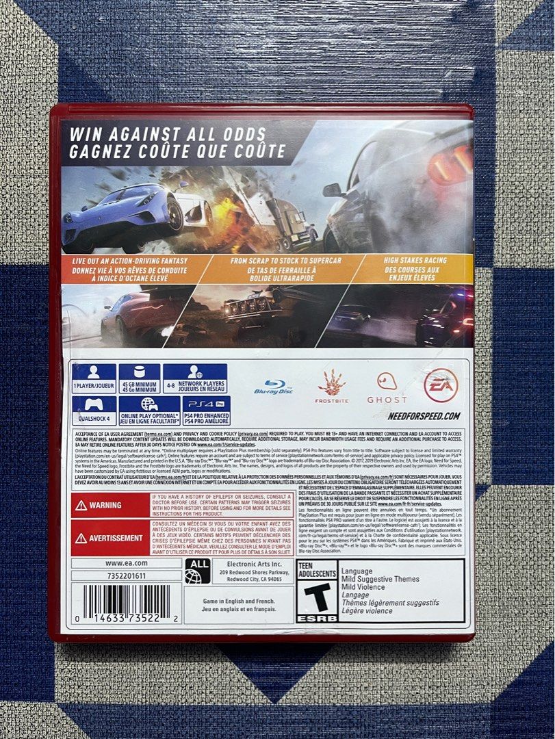 CD PS4 NFS PAYBACK, Video Gaming, Video Games, PlayStation on Carousell