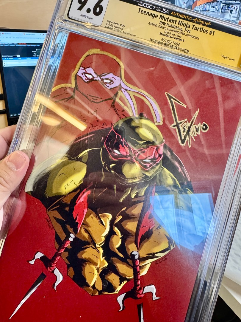 CGC Slab : TMNT #1 signed and remarked by Gabriel Eskivo, Hobbies ...