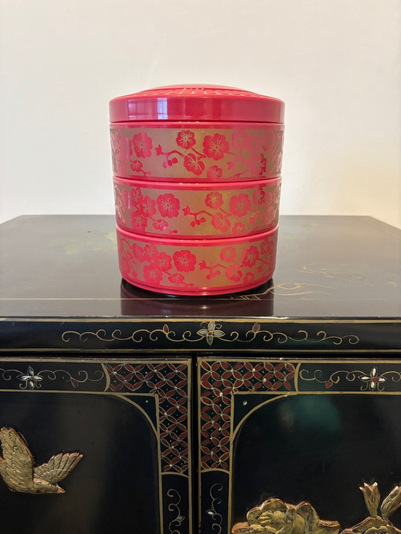 Chinese Style 3 tier / layer snacks, food container, Furniture & Home ...