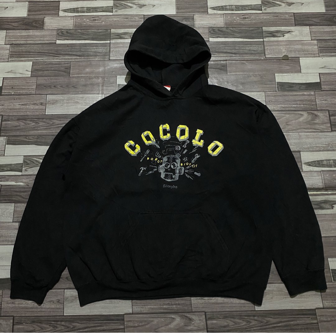 Cocolo Bland Robot Riot Hoodie, Men's Fashion, Coats, Jackets and Outerwear on Carousell