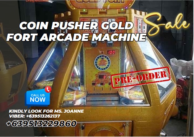 Coin Pusher Gold Fort Arcade Machine 6 Players Coin Pusher Arcade Game ...