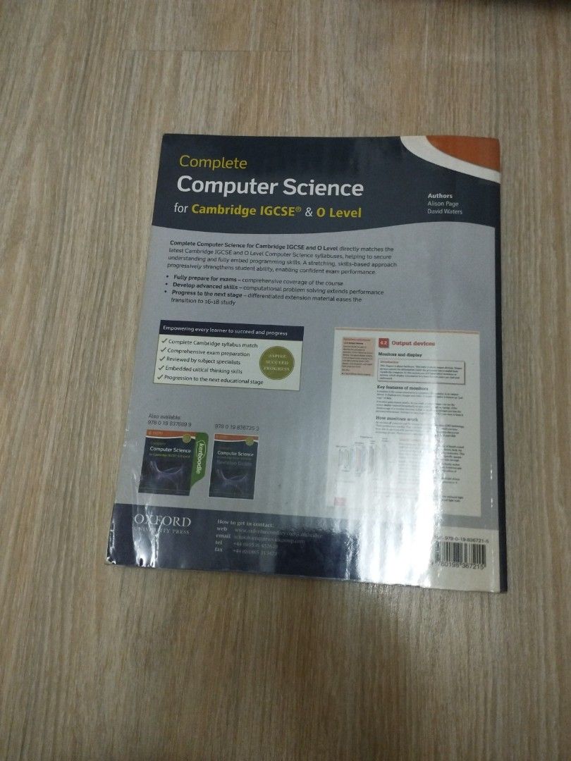 Complete Computer Science For Cambridge IGCSE and O Level, Hobbies ...