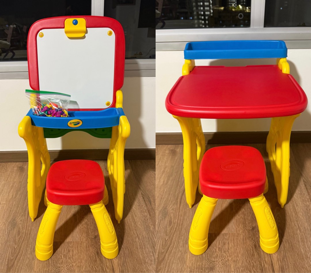 Crayola 2 in 1 Easel Table and Chair, Babies & Kids, Baby Nursery ...