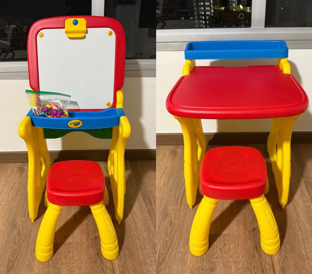 Crayola 2 in 1 Easel Table and Chair, Babies & Kids, Baby Nursery ...