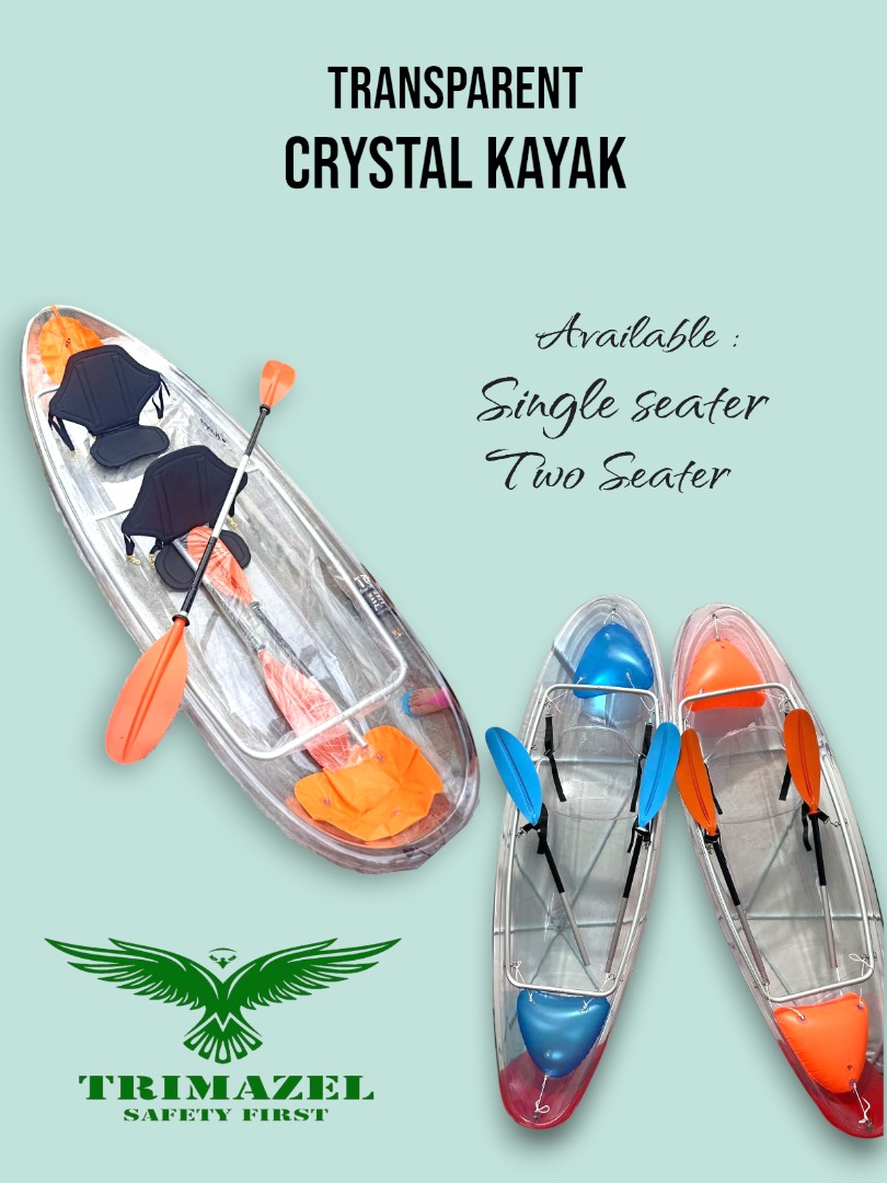 crystal kayak 1seater and 2 seater, Sports Equipment, Sports & Games ...