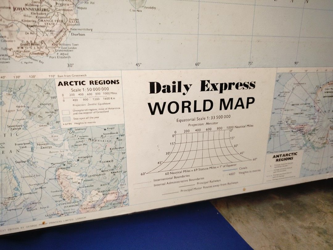 Daily Express World Map, Hobbies & Toys, Collectibles & Memorabilia ...