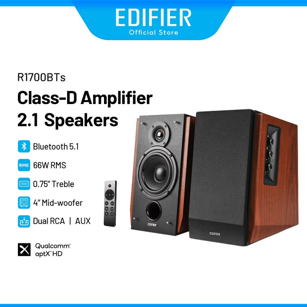 Edifier R1700BT+ Bluetooth Bookshelf Speaker - Silk Dome Tweeter | 4 ...