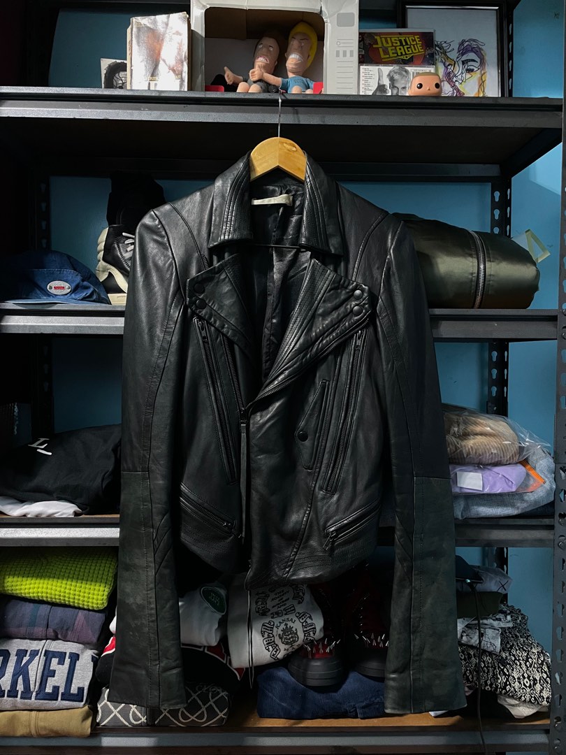 EKAM - Lambskin Leather Biker Jacket, Men's Fashion, Coats, Jackets and ...