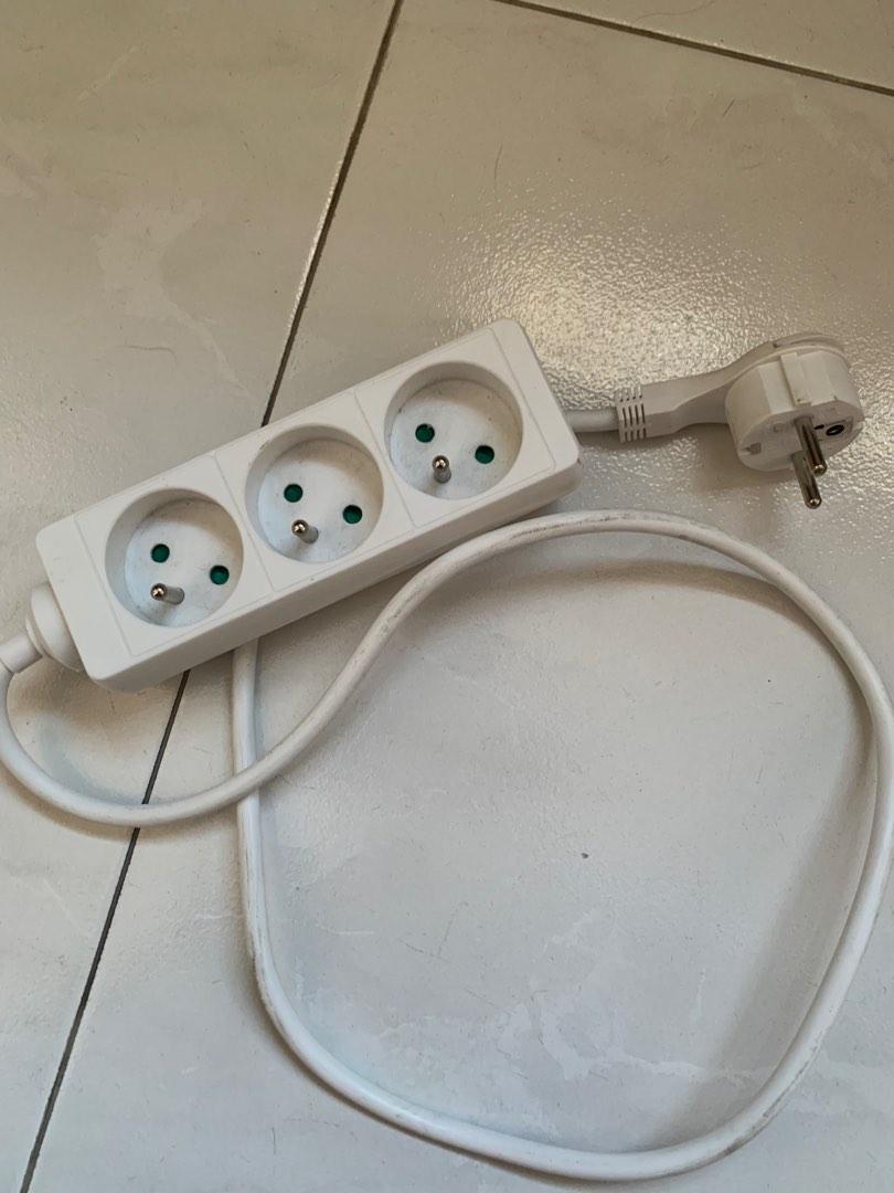 EU extension cord, TV & Home Appliances, Electrical, Adaptors & Sockets ...