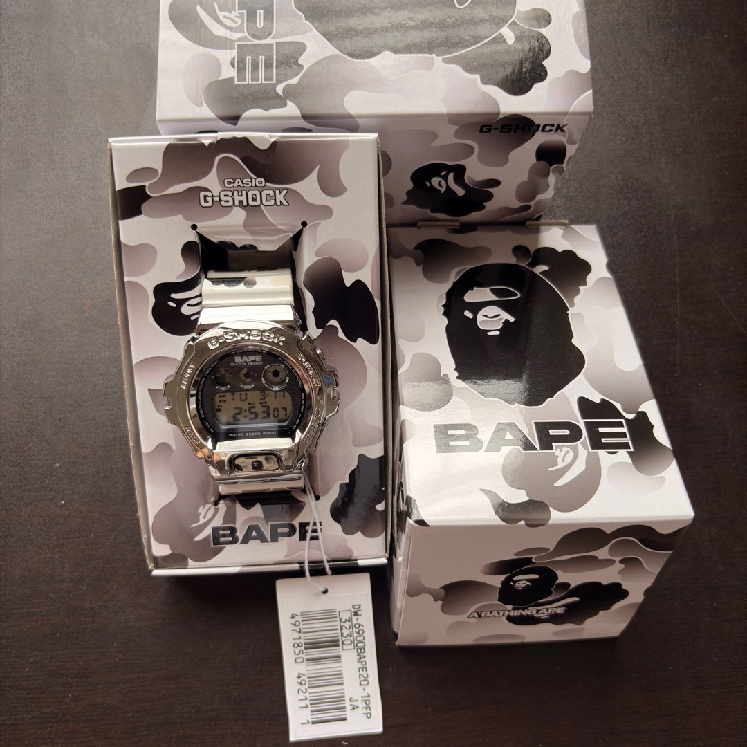 G SHOCK ORIGINAL CUSTOM BAPE EDITION - WHITE, Men's Fashion, Watches ...