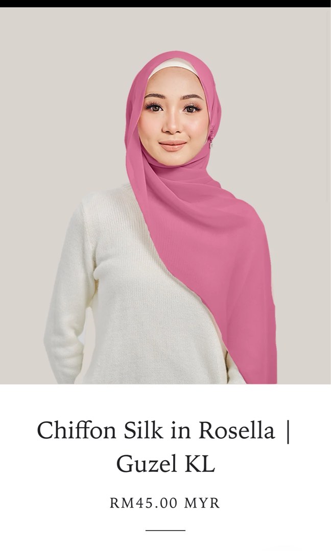 GUZEL KL CHIFFONSILK ROSELLA, Women's Fashion, Muslimah Fashion, Hijabs ...
