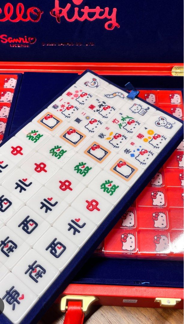 Hello Kitty Mahjong Set, Hobbies & Toys, Toys & Games on Carousell